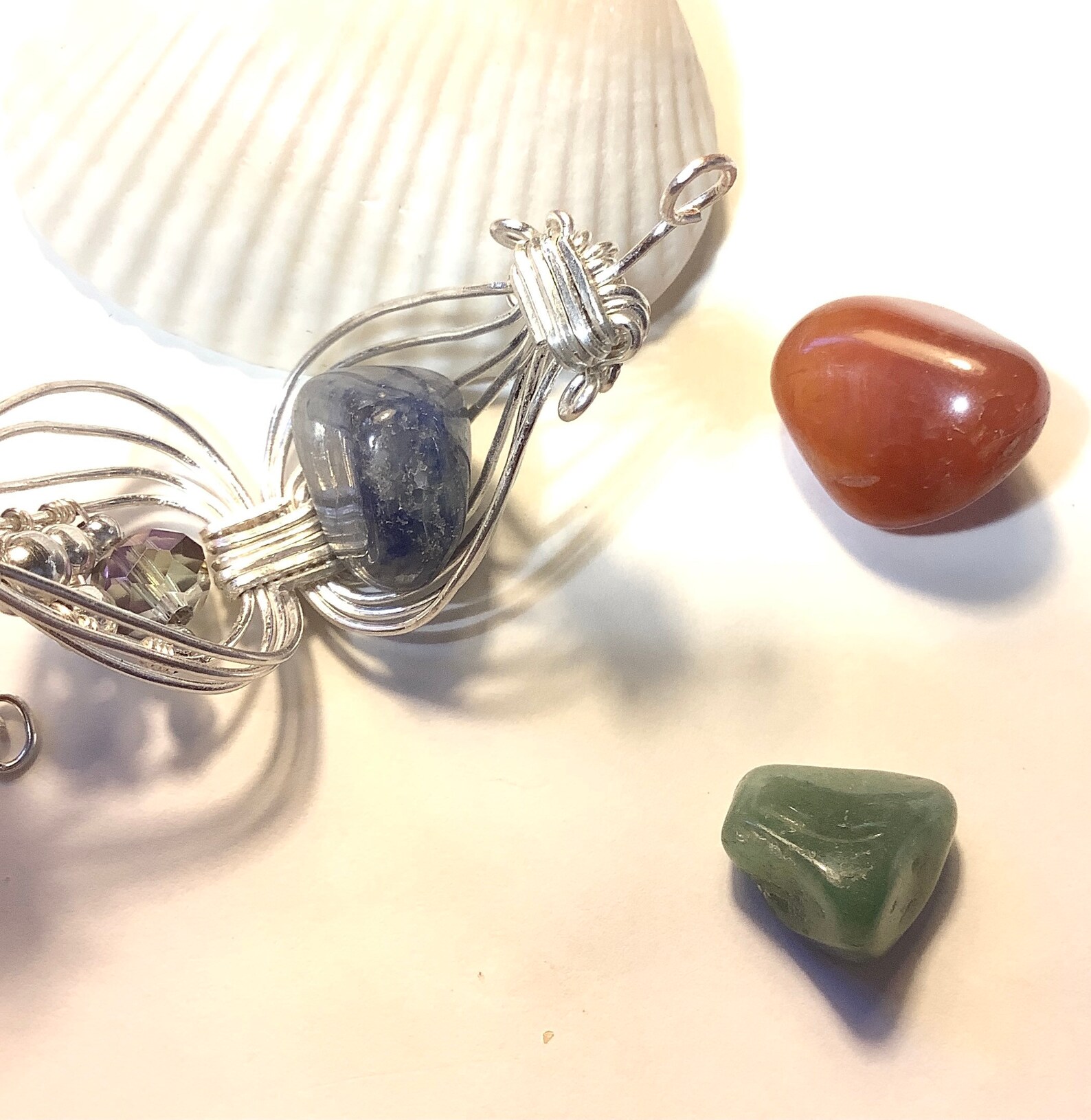 Wire Wrap Hinged Cage Teardrop Shape Pendant Necklace - Etsy