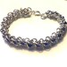 Silver Elf Weave Chainmaille Bracelet With Sapphire Blue Beads - Etsy