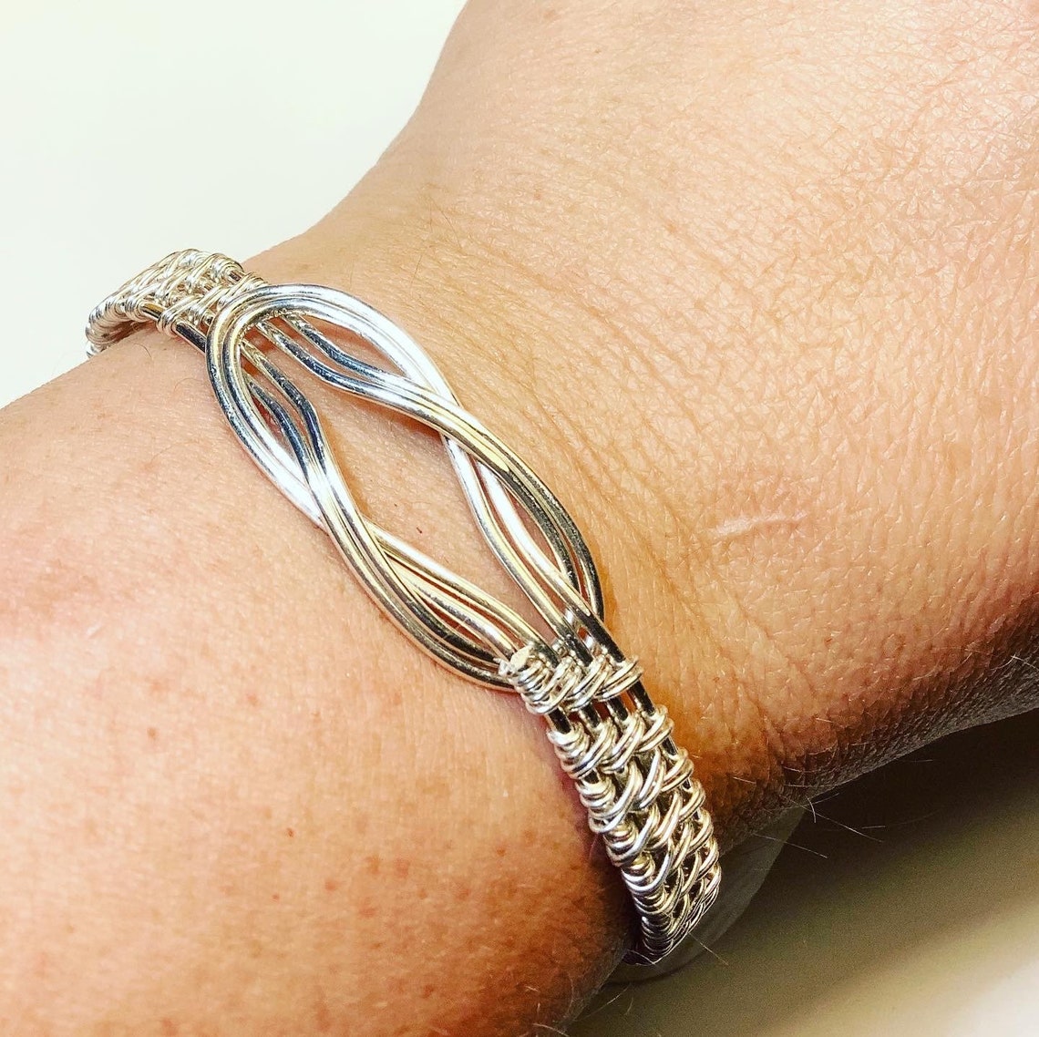 Celtic Knot Wire Weave Cuff Bracelet Sailors Knot Cuff - Etsy