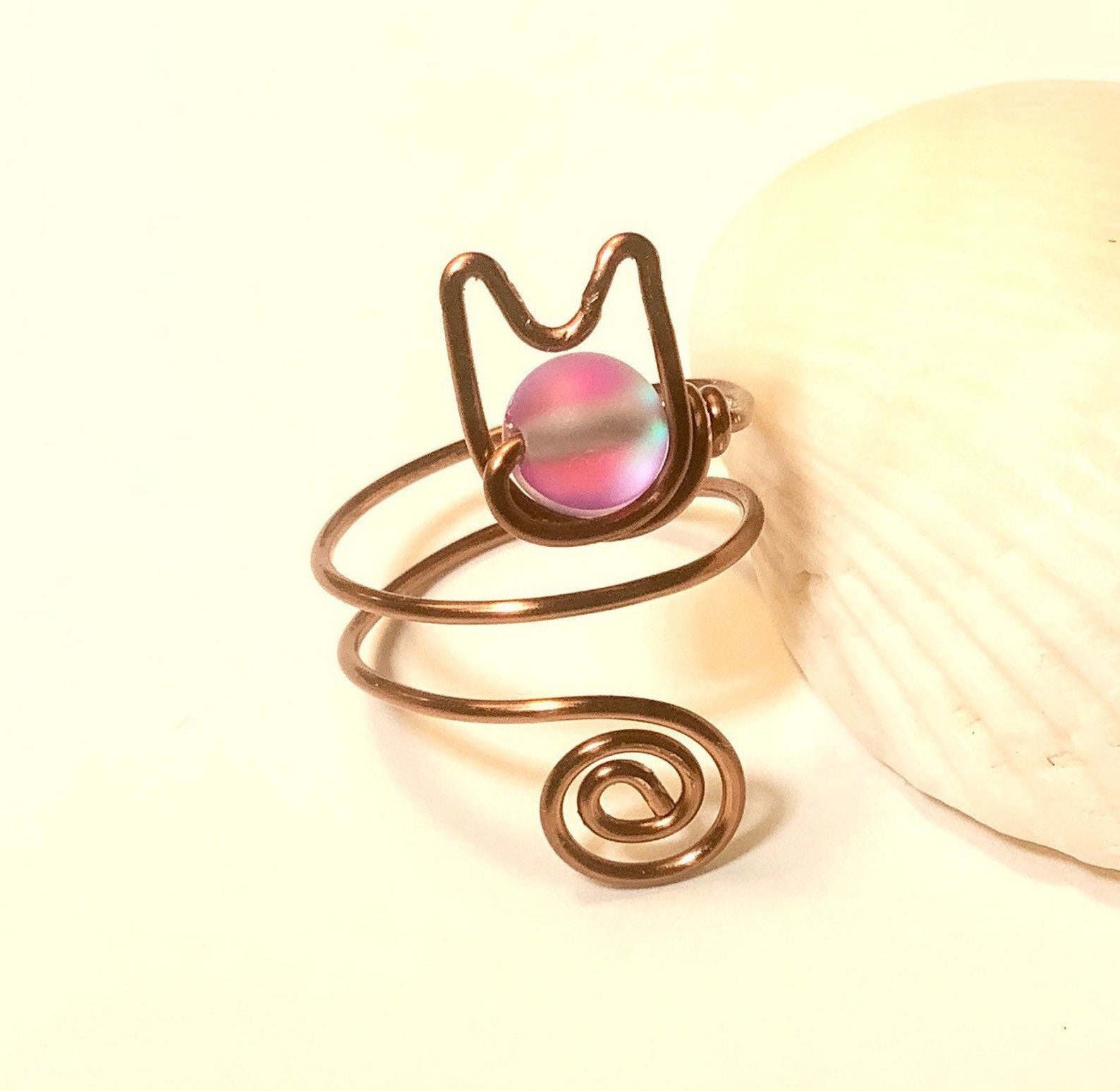 Wire Wrap Cat Ring With Choice of Wire Color - Etsy Canada