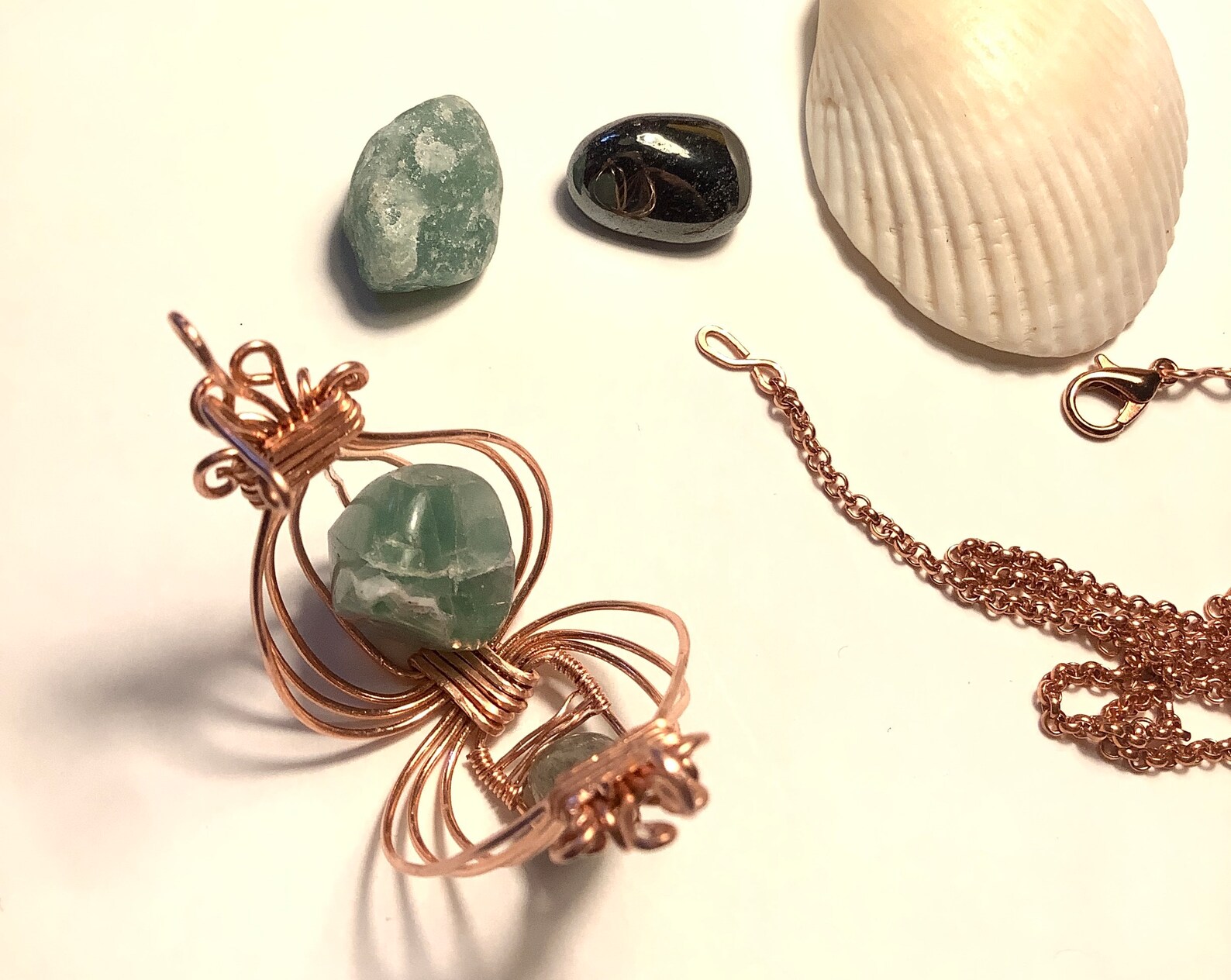 Wire Wrap Hinged Cage Teardrop Shape Pendant Necklace - Etsy
