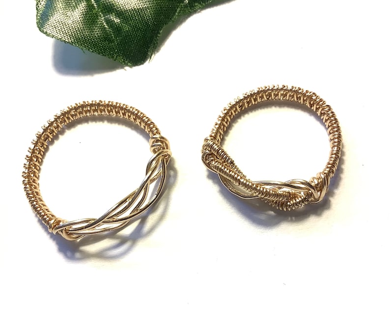Gold Wire Weave Celtic Knot Ring | Etsy