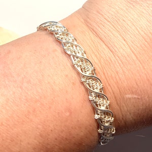 Wire Woven Twist Design Bangle Bracelet With Wire Choices - Etsy