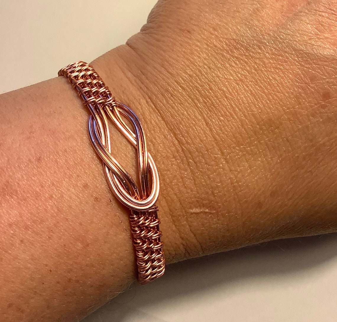 Celtic Knot Wire Weave Cuff Bracelet Sailors Knot Cuff - Etsy