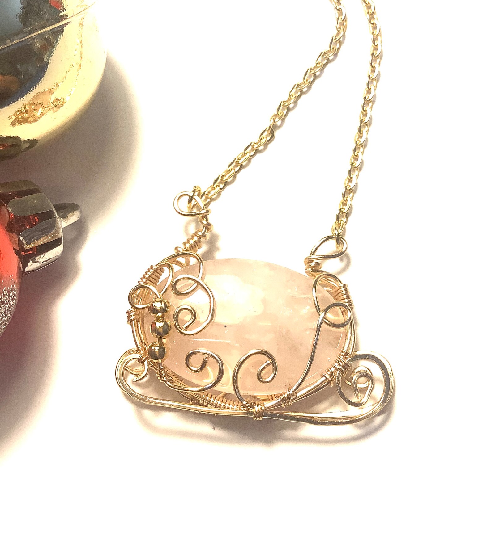 Wire Wrap Gemstone Santa Sleigh Pendants - Etsy