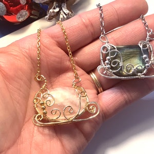 Wire Wrap Gemstone Santa Sleigh Pendants - Etsy
