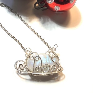 Wire Wrap Gemstone Santa Sleigh Pendants - Etsy