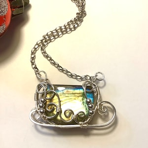 Wire Wrap Gemstone Santa Sleigh Pendants - Etsy