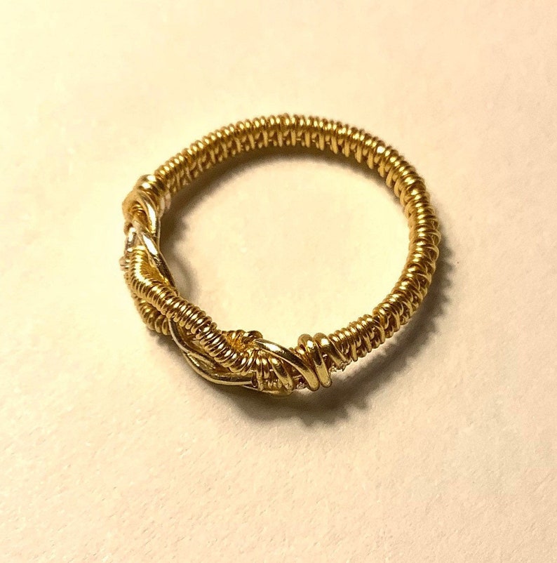 Gold Wire Weave Celtic Knot Ring - Etsy