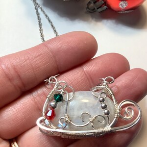 Wire Wrap Gemstone Santa Sleigh Pendants - Etsy