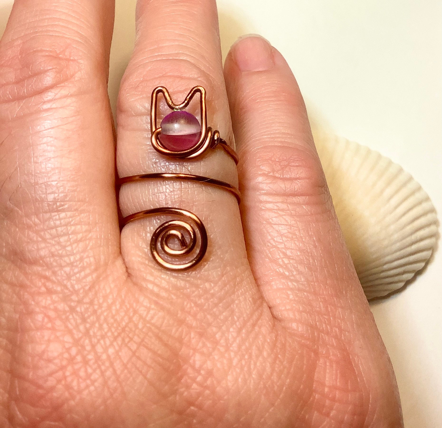Wire Wrap Cat Ring With Choice of Wire Color - Etsy Canada