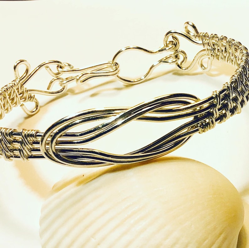 Celtic Knot Wire Weave Cuff Bracelet Sailors Knot Cuff - Etsy