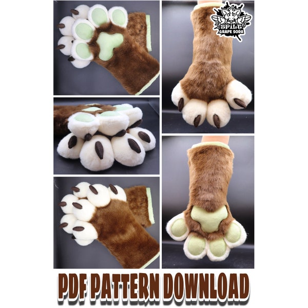 Puffy Hand Paws Pattern - Etsy