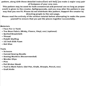 Slim Digigrade Fursuit Feetpaw Indoor and Outdoor Pattern [PDF DOWNLOAD ...