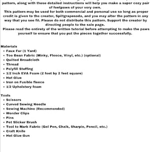 Plantigrade Feet Hoof Indoor and Outdoor Pattern [PDF DOWNLOAD] - Etsy