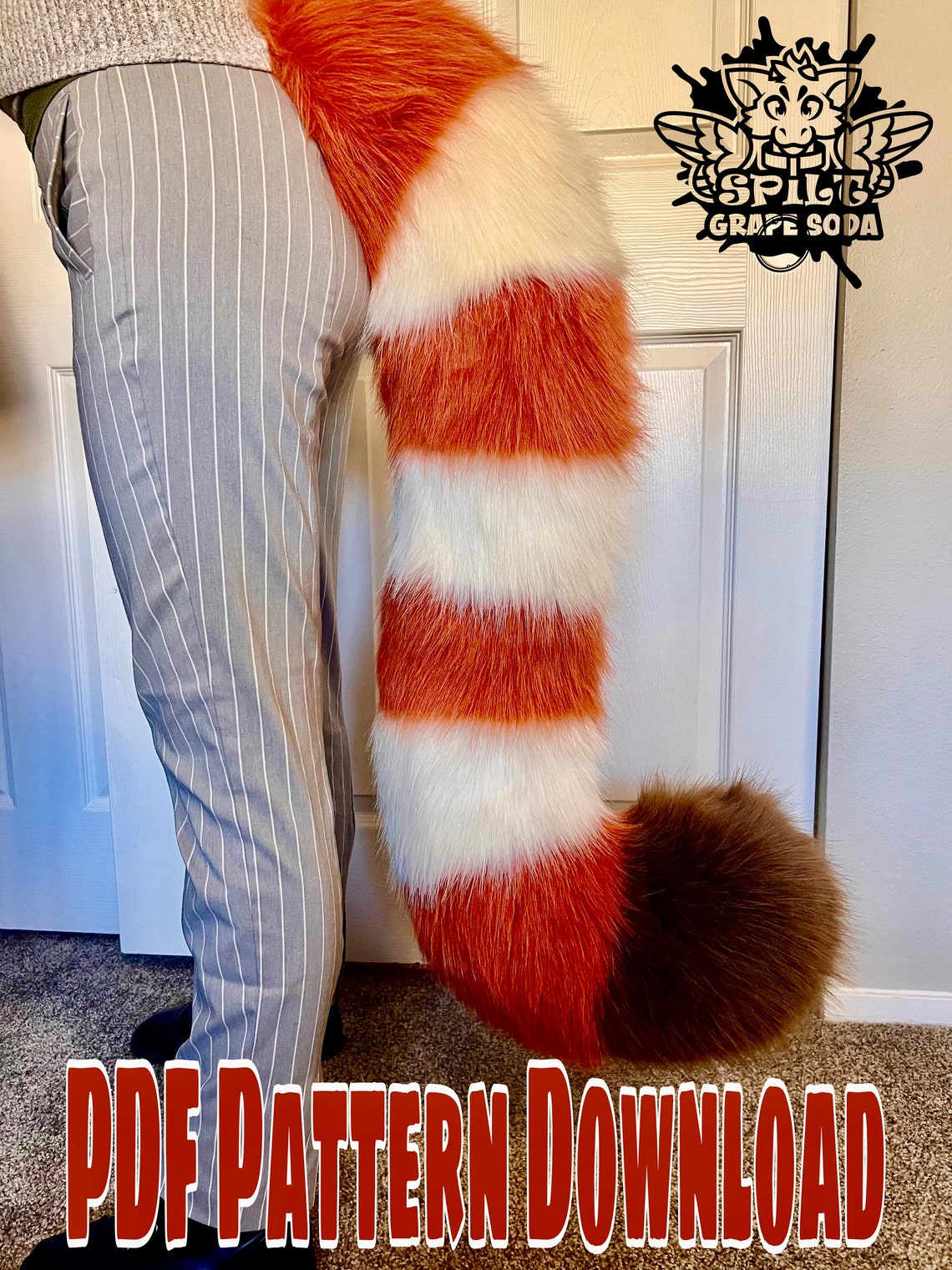 Red Panda Tail Pattern PDF DOWNLOAD - Etsy