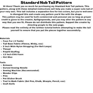 Standard Nub Tail Pattern [PDF DOWNLOAD] - Etsy