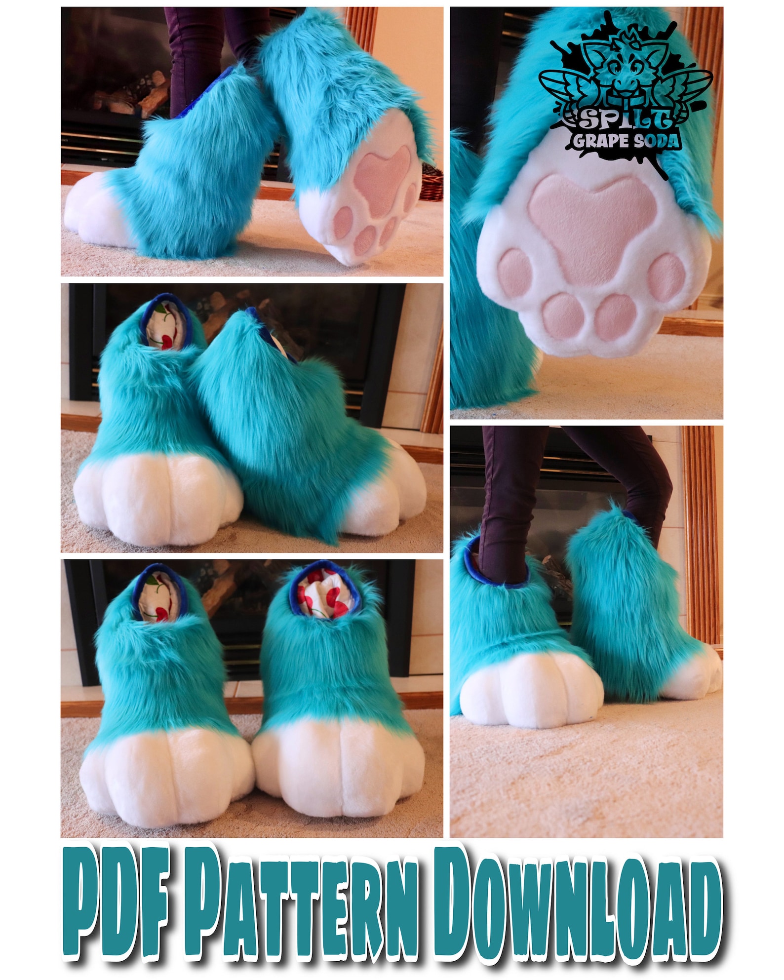 Digigrade Fursuit Feetpaw Pattern PDF DOWNLOAD - Etsy España