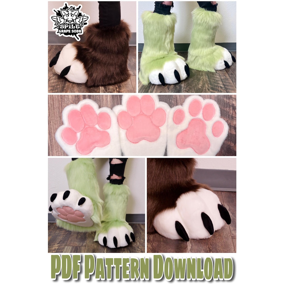 Standard Plantigrade Fursuit Feetpaw Indoor and Outdoor Pattern [PDF ...