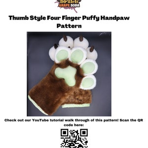 Four Finger Thumb Style Puffy Hand Paw Pattern [PDF DOWNLOAD] - Etsy