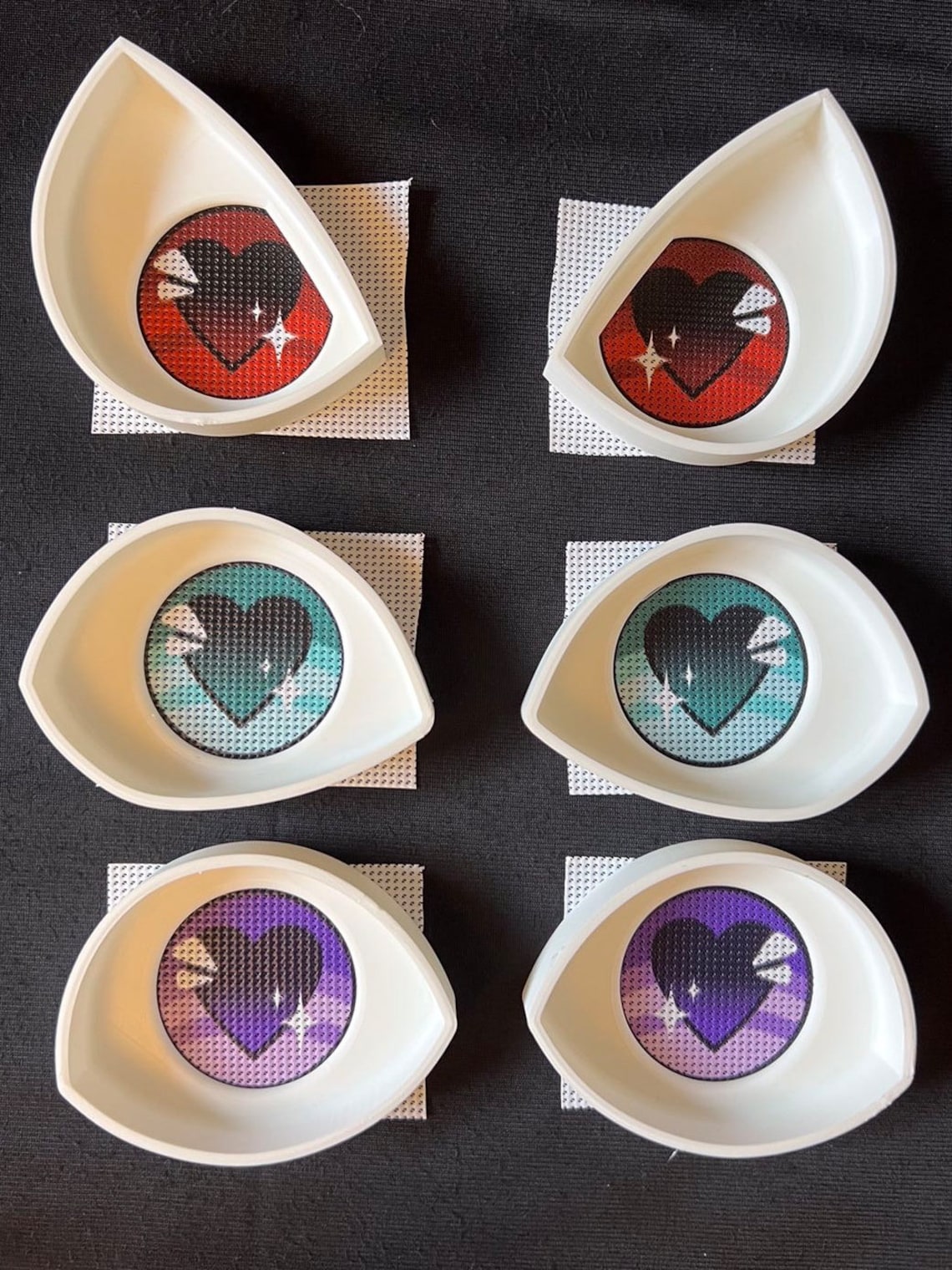 Custom Color Heart Fursuit Eye Mesh - Etsy