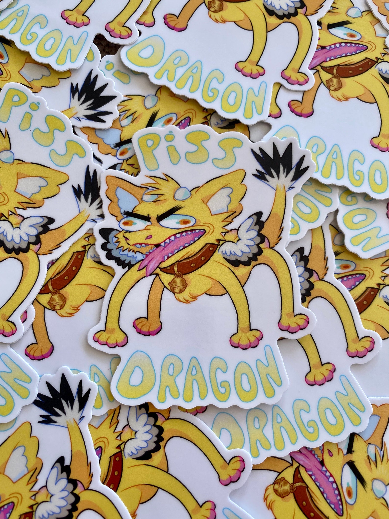 Piss Dragon Sticker | Etsy