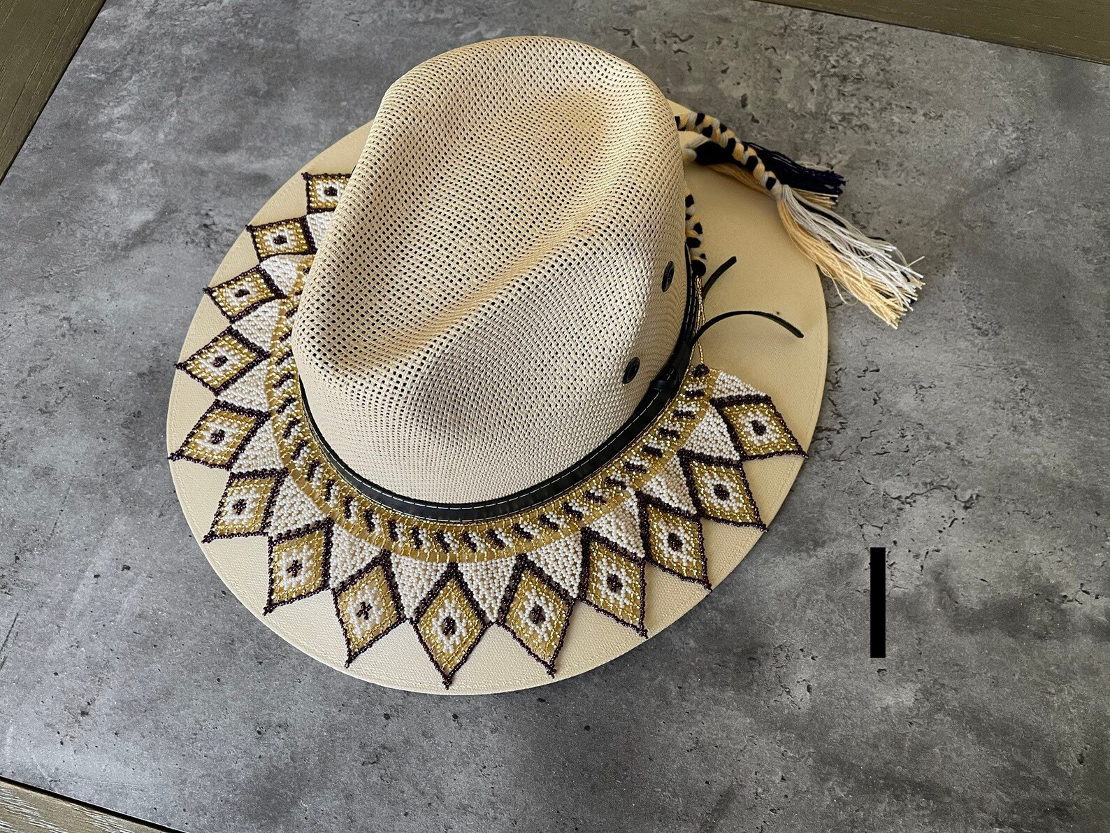 Mexican Beaded Hat Band Huichol Art Chaquira Hat Band | Etsy