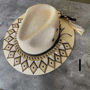 Mexican Beaded Hat Band Huichol Art Chaquira Hat Band | Etsy