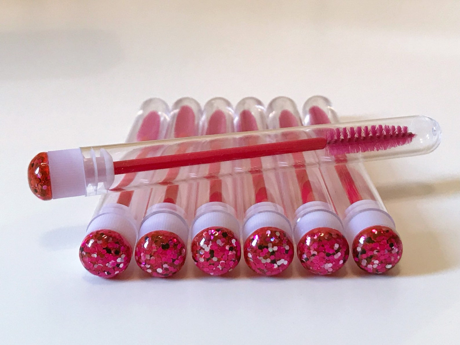 10x Lash Wands - Pink Rainbow Glitter - Etsy