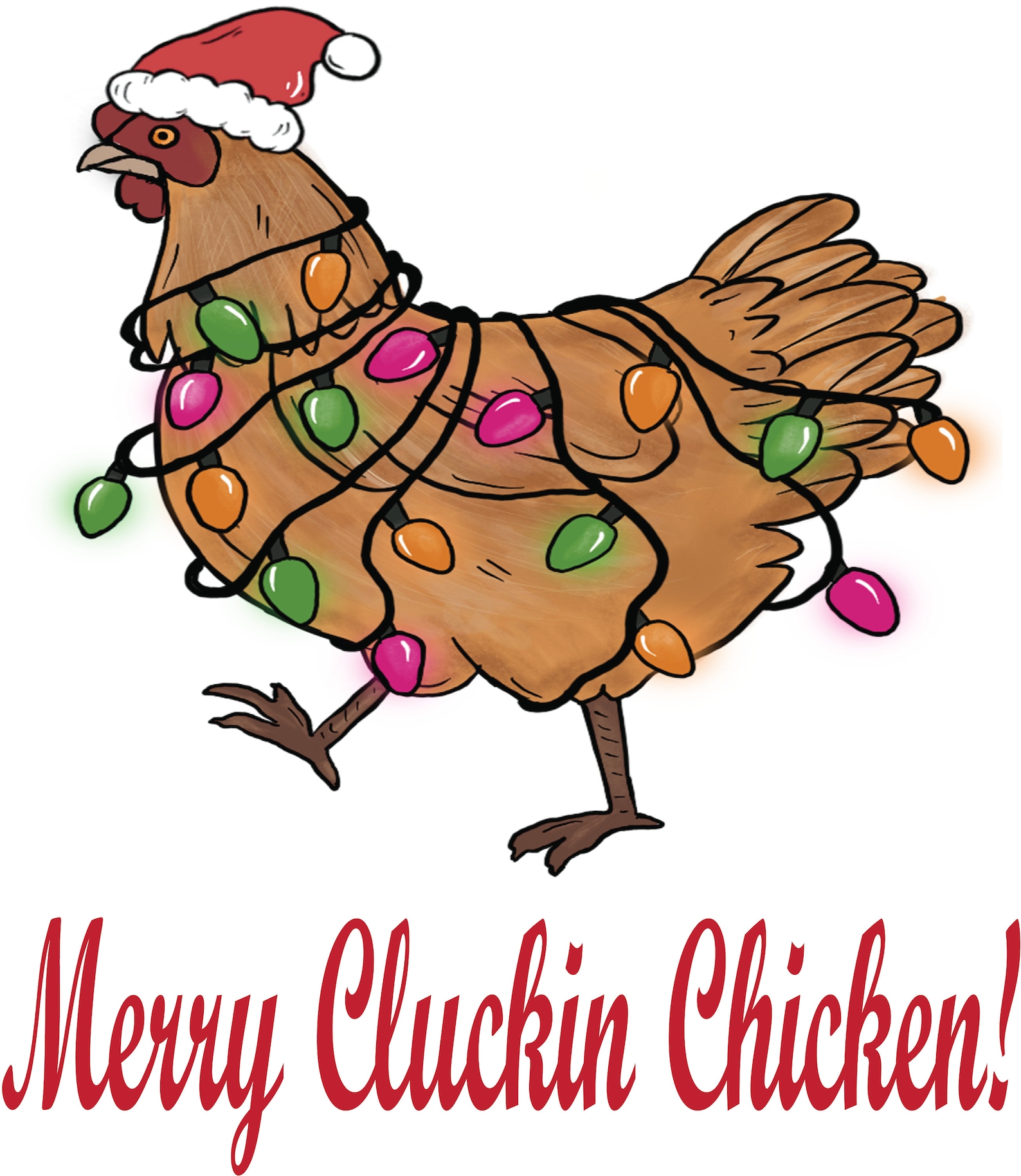 Merry Cluckin Christmas, Funny Chicken Png,christmas PNG, Digital ...