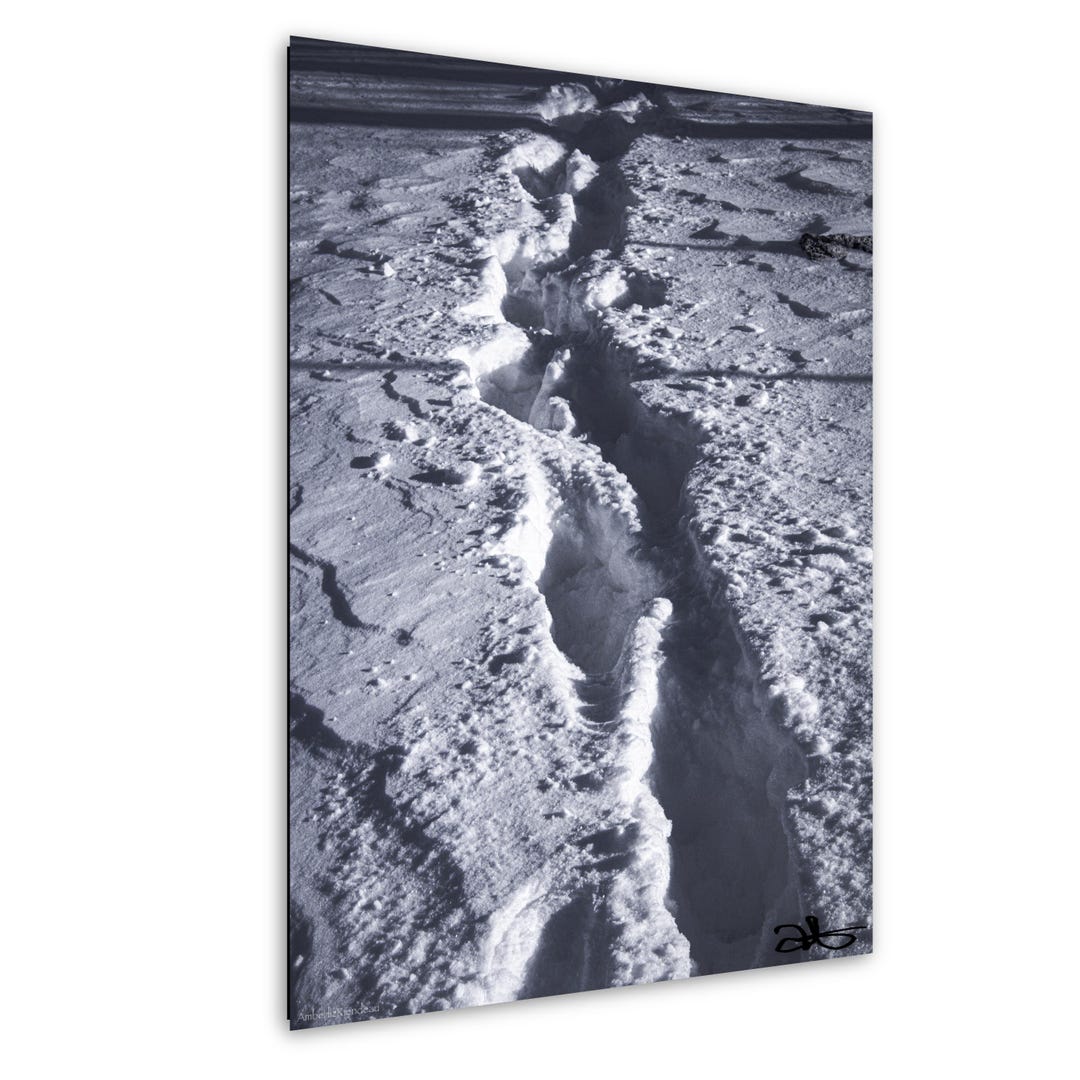 Snow Trench Photography Print – Minimalist Winter Landscape Art - Etsy