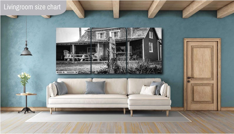 Rustic Cabin Photography | Black & White Vintage Cottage Wall Art ...