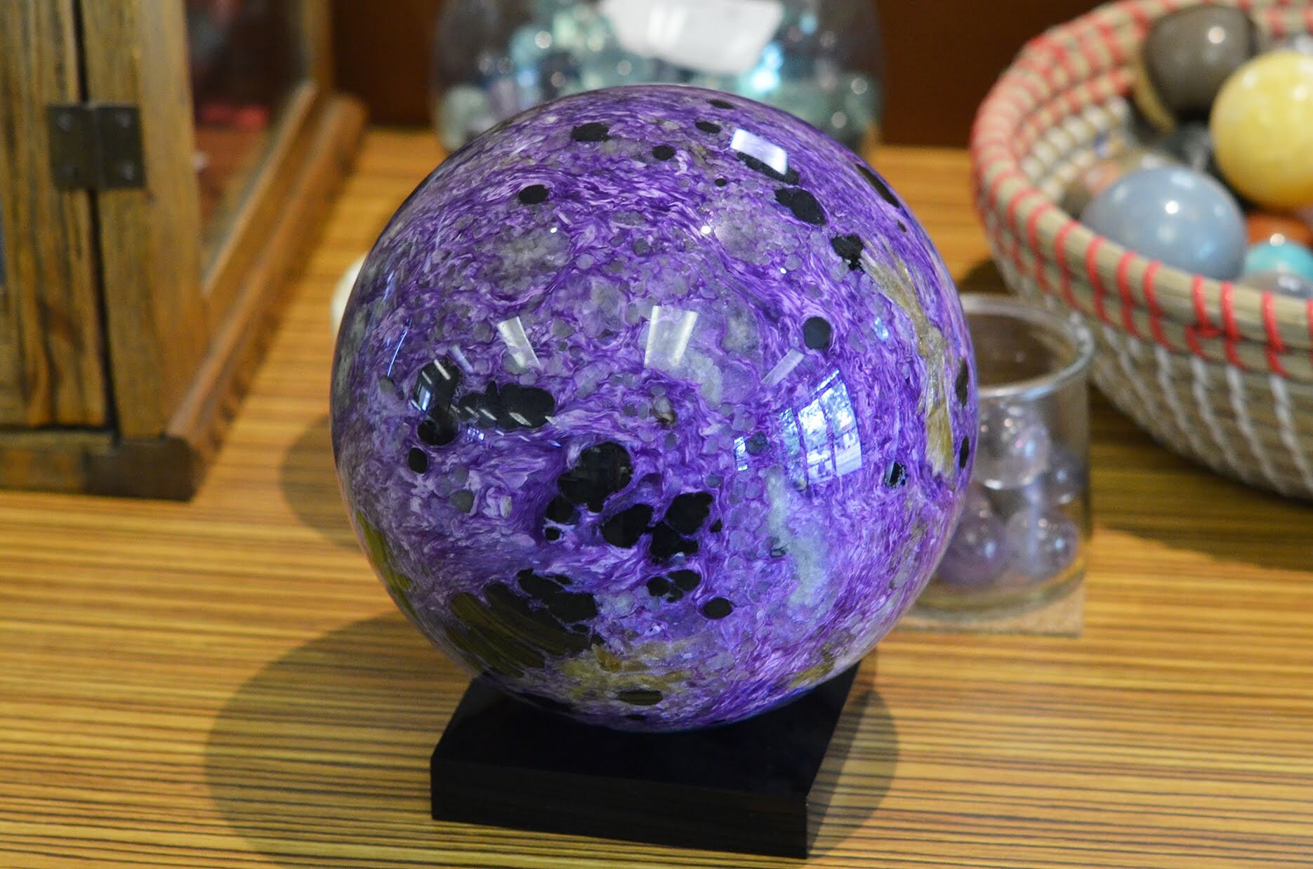 Extra Large Charoite Sphere / Natural Charoite Ball / Polished Crystal ...