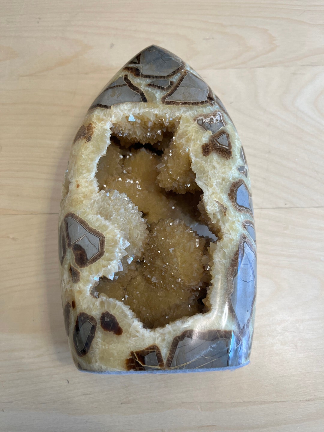 Calcite Septarian Nodule Carved Tower From Utah - Etsy