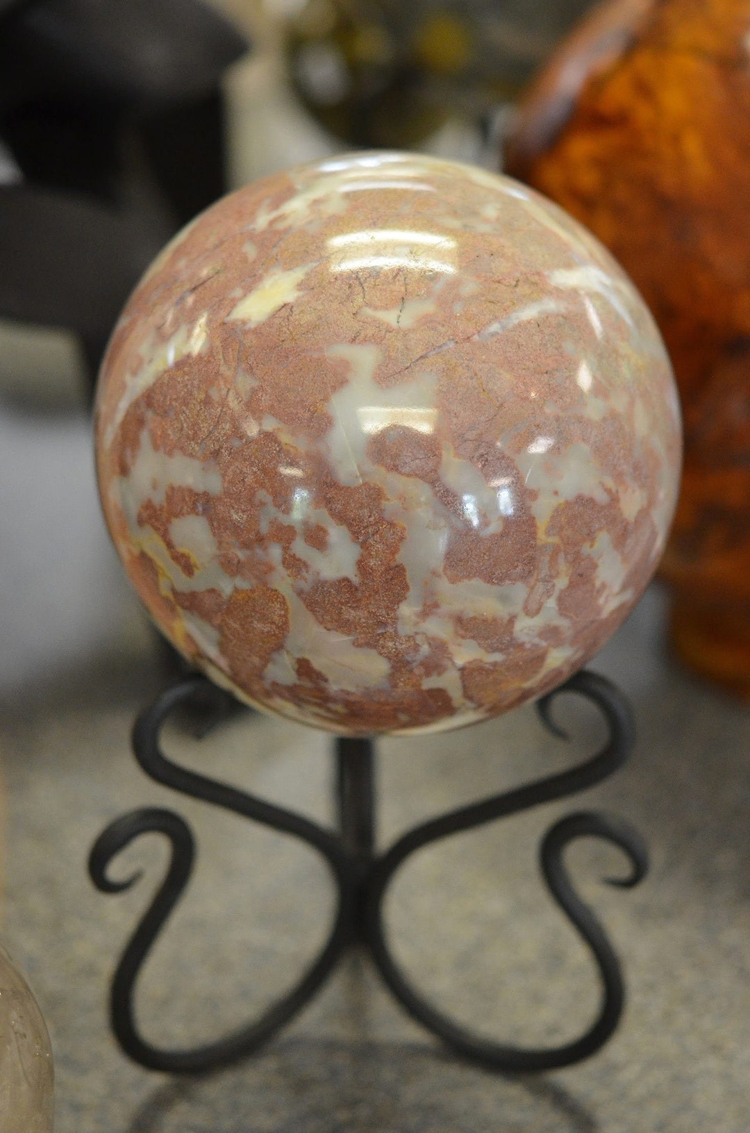 Large Jasper Sphere / Natural Jasper Ball / Polished Crystal Globe - Etsy