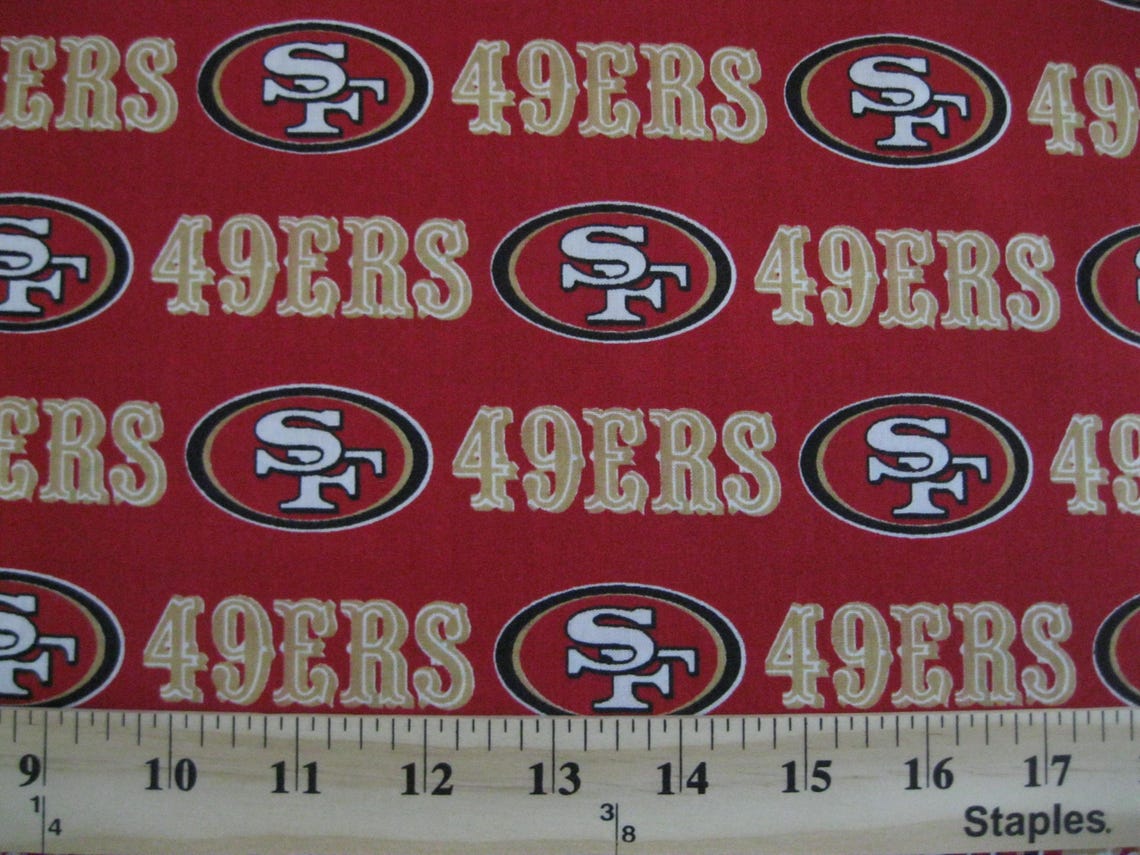 Remnant - San Francisco 49ers Fabric | NFL Football Quilting Fabric ...
