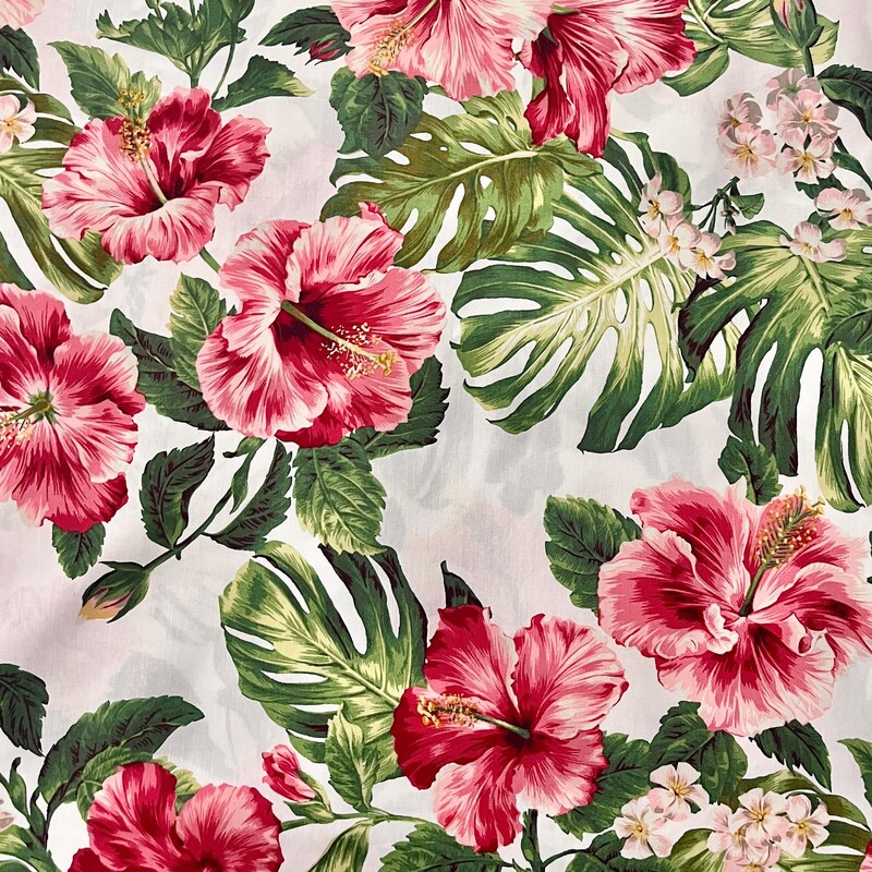 Tropical Hibiscus Fabric - Etsy