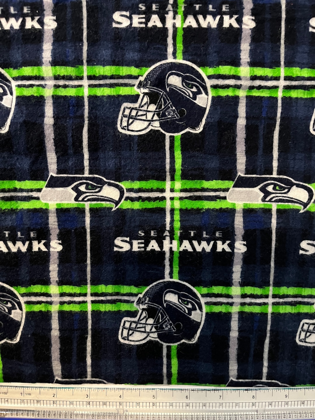 Flannel Fabric Seattle Seahawks Flannel Prints Fabric/nfl/football - Etsy