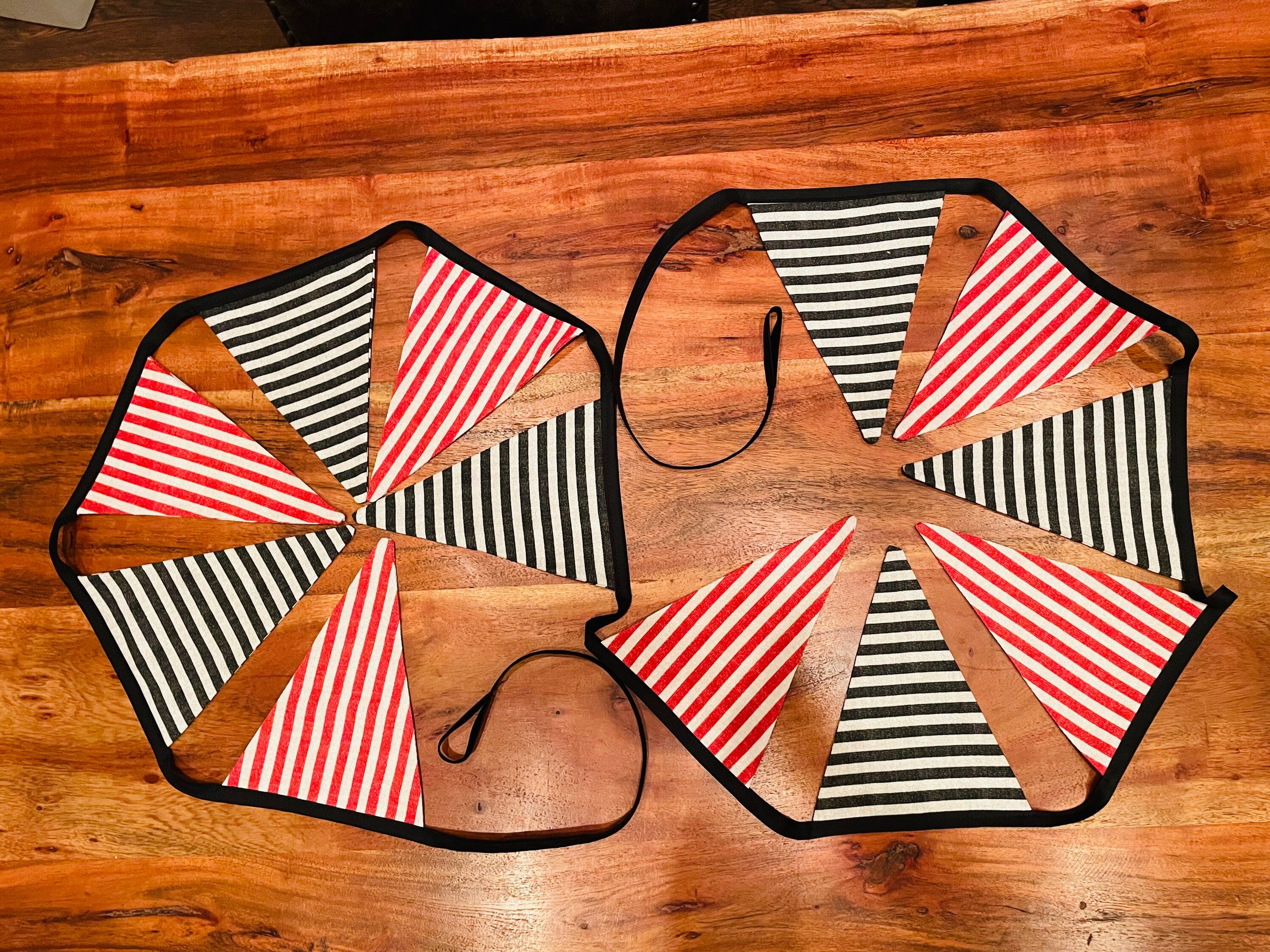 Black Red White Banner Bunting Flags Garland * READY TO SHIP * Nursery ...