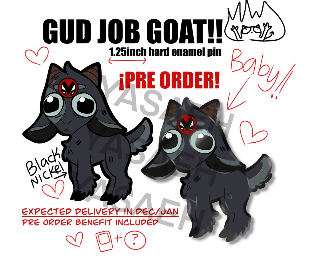 Gud Job Goat Hard Enamel Pin PRE ORDER - Etsy