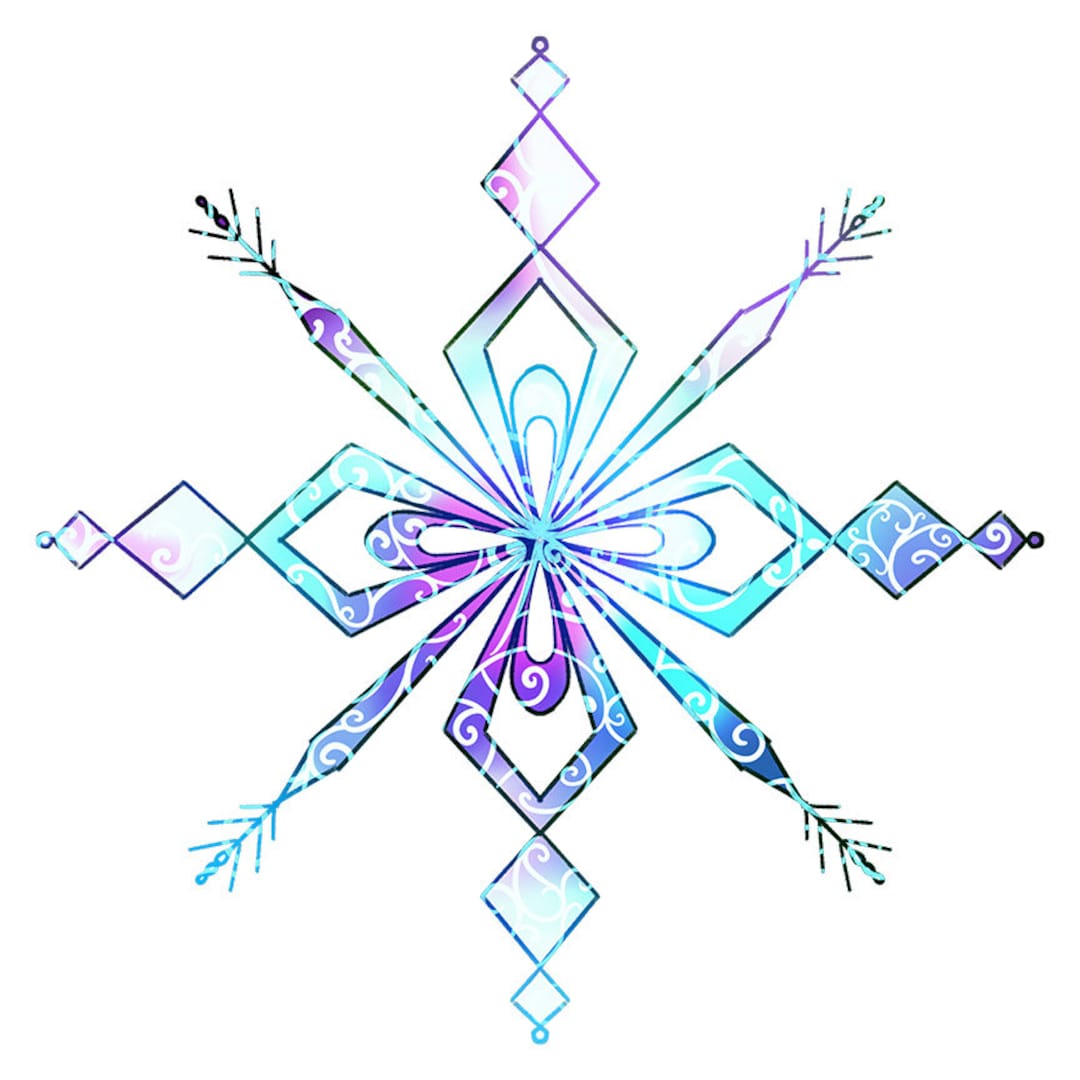Fancy Snowflake Digital File for Sublimation or Print and Cut, PNG File ...