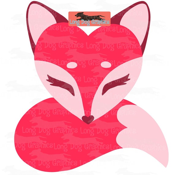 Valentine Fox SVG Fox Digital Image Valentine ClipArt | Etsy