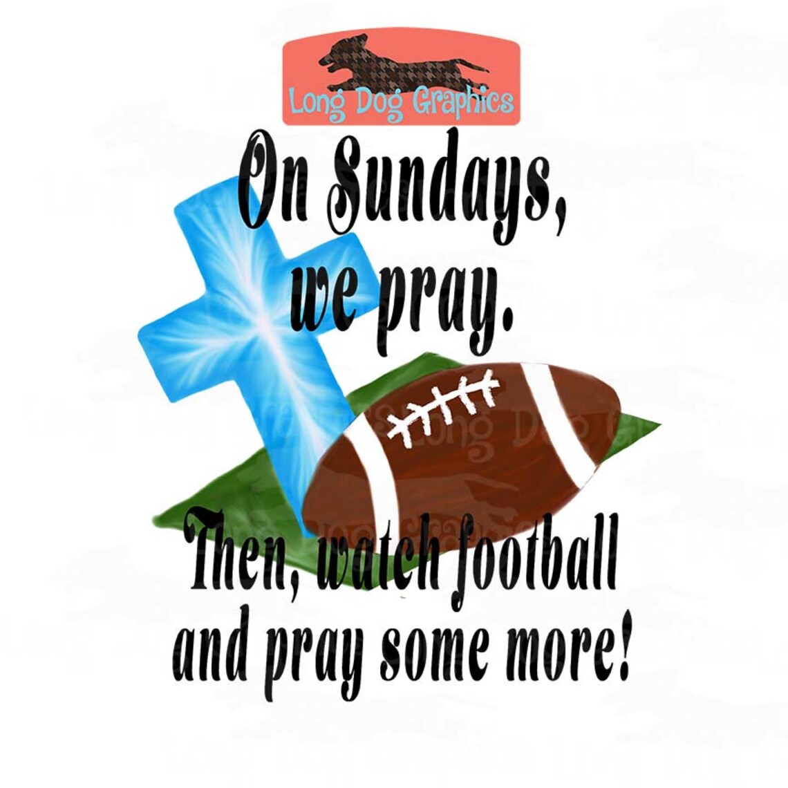 Sunday Football Prayer Digital File PNG and EPS Files for - Etsy