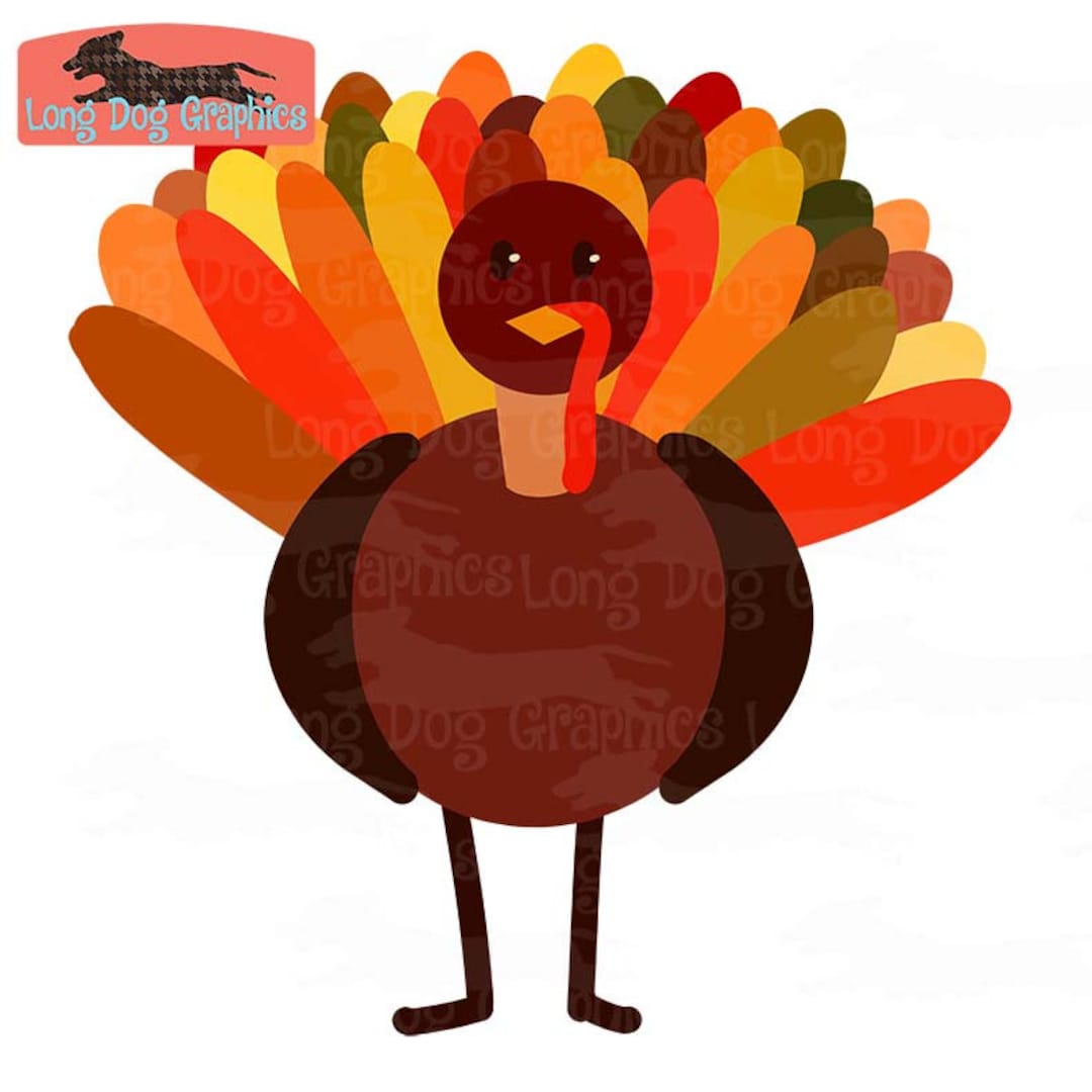 Colorful Turkey Digital Image, Thanksgiving, Sublimation, Print and Cut ...