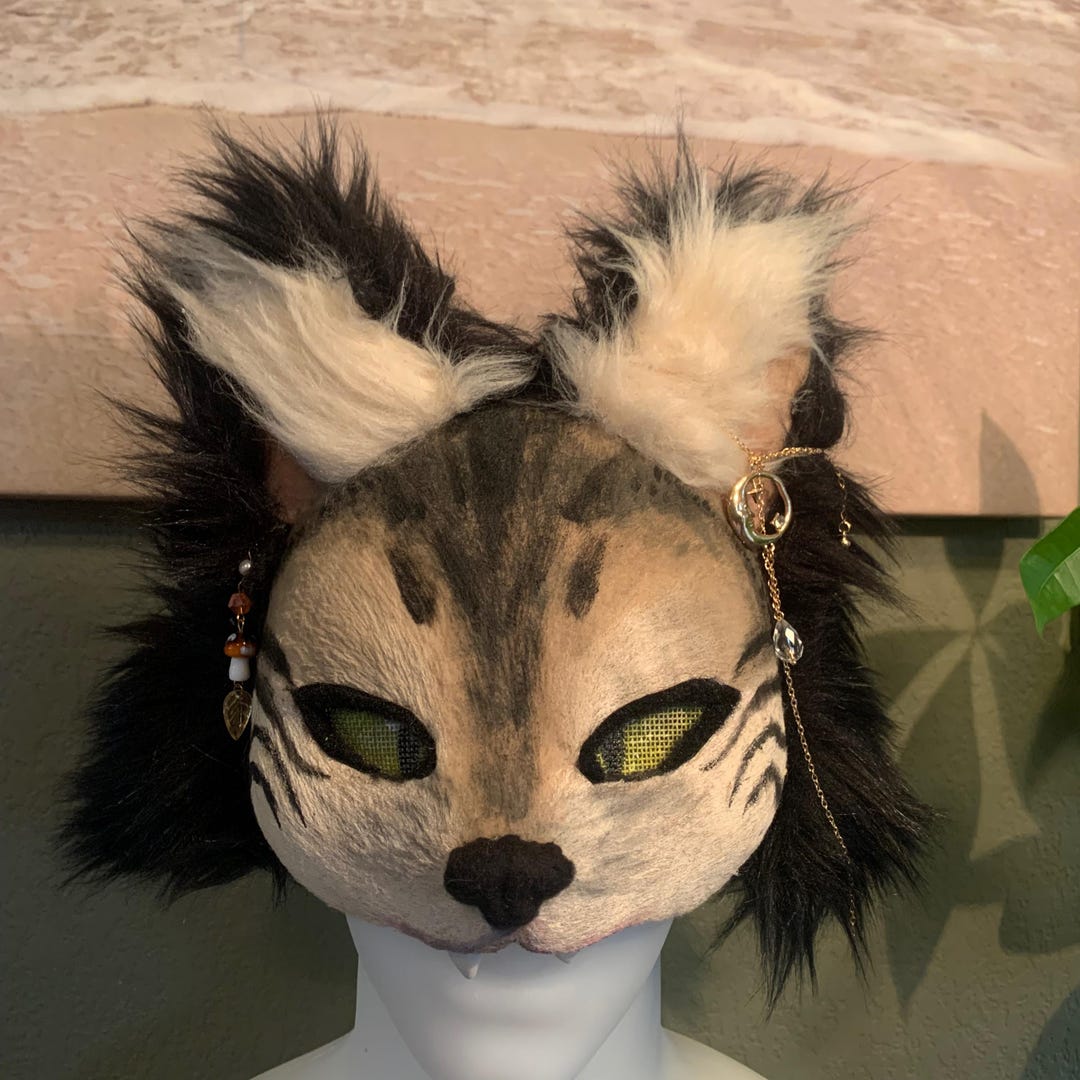 DISCOUNTED - OOAK Waterproof 3d Printed Tabby Wild Cat Costume Mask ...