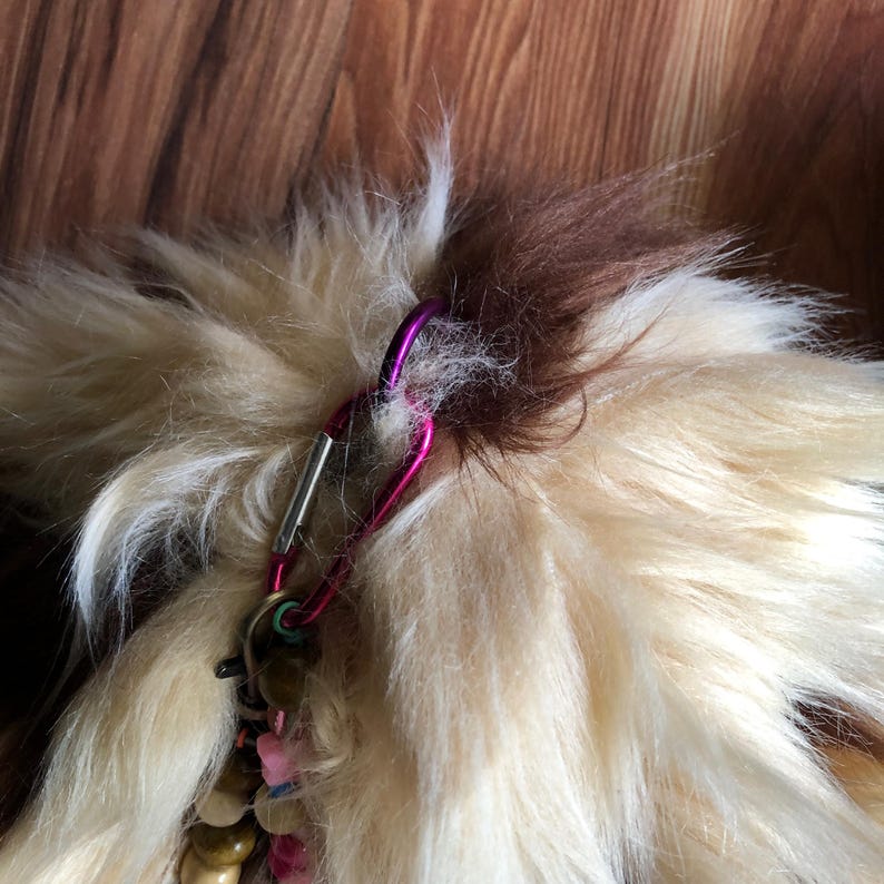 Faux Fur Beaded Bobcat Tail Good for Therians, Furries, Cosplay, Raves ...