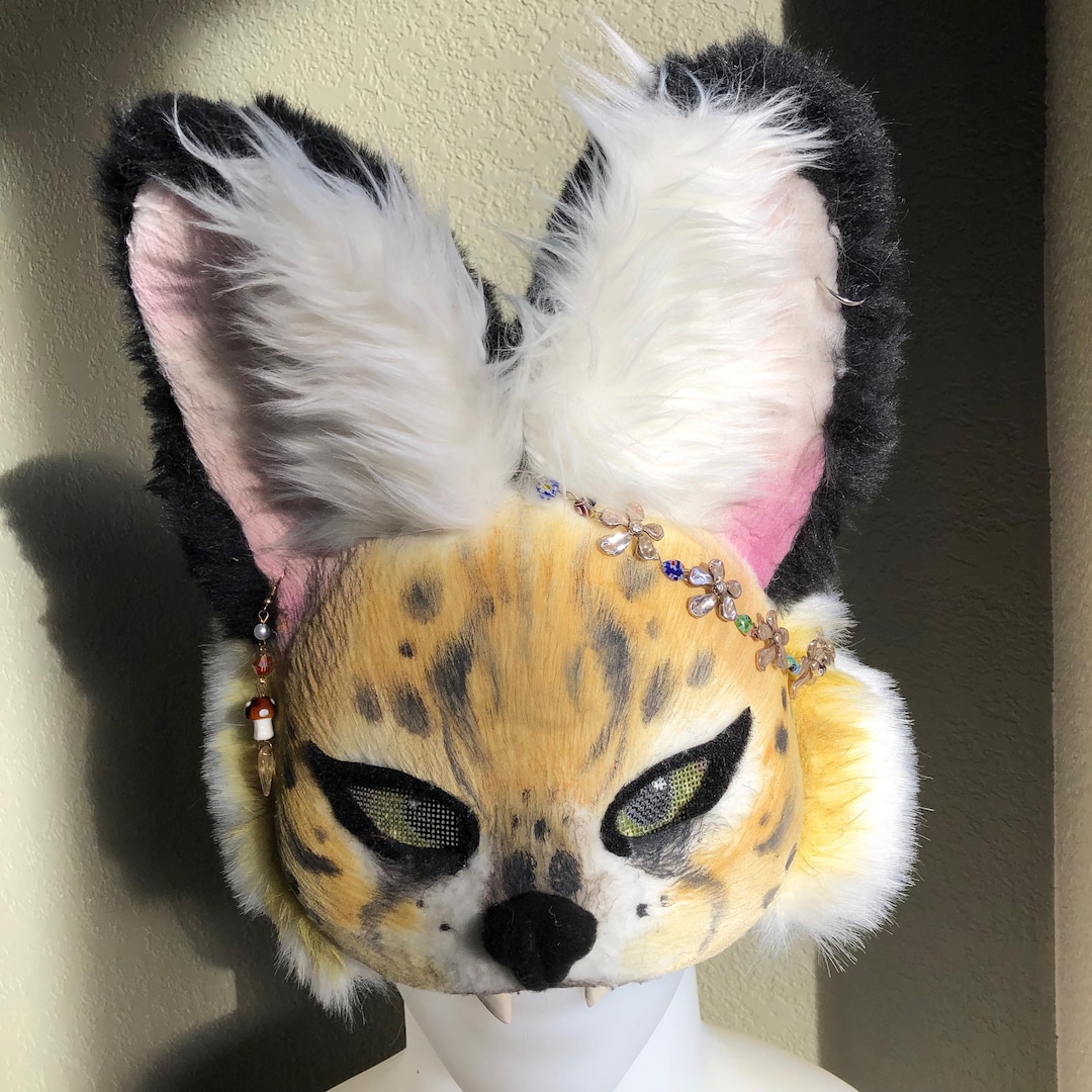 OOAK Waterproof 3d Printed Serval Wildcat Costume Mask Great for ...