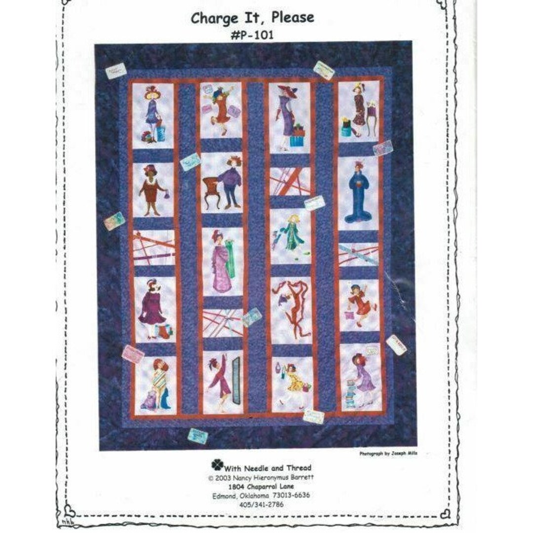 Quilt Pattern Charge It Please Twin 70 X 88 Nancy Barrett Shopping ...