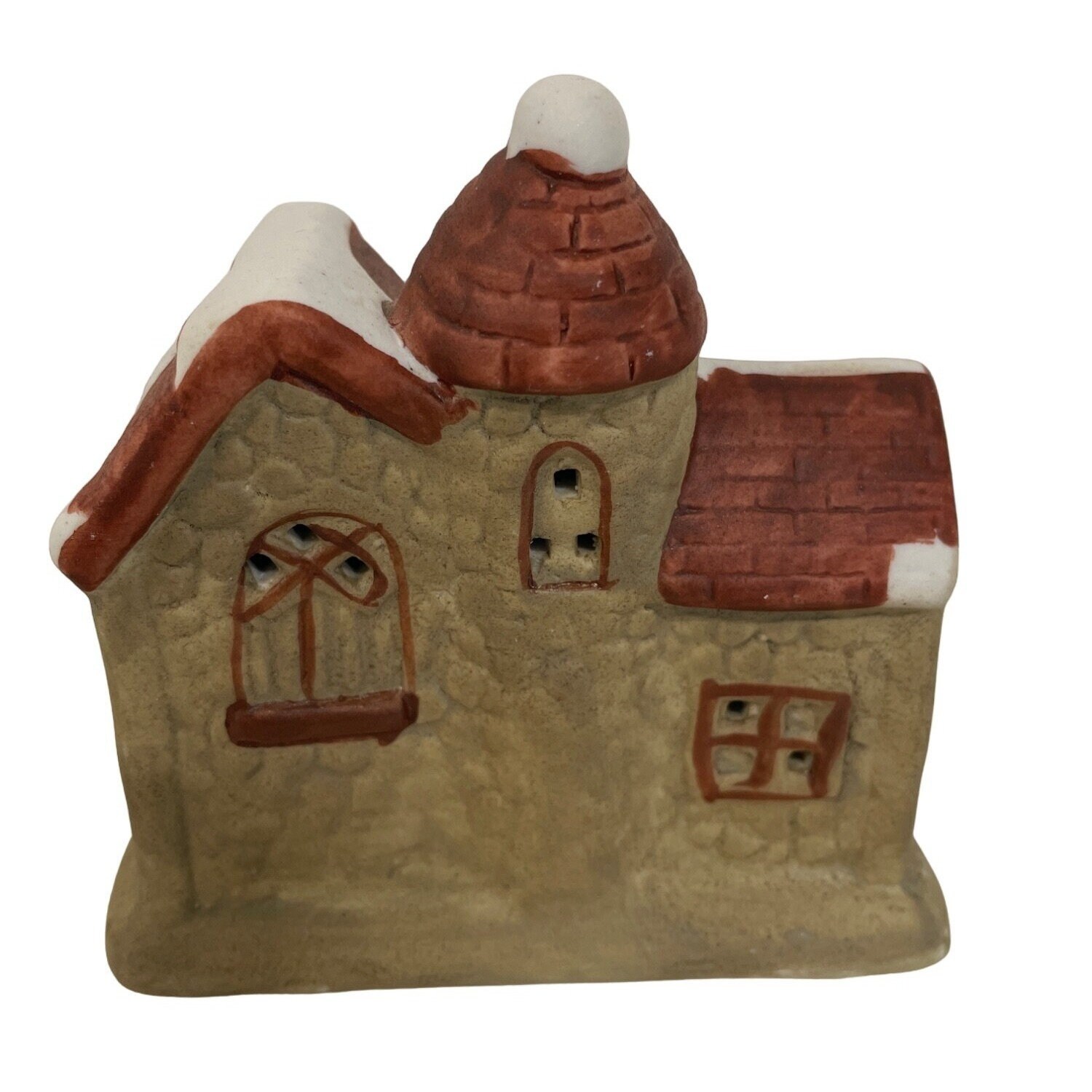 Miniature Christmas Holiday House Castle Ceramic Primitive - Etsy