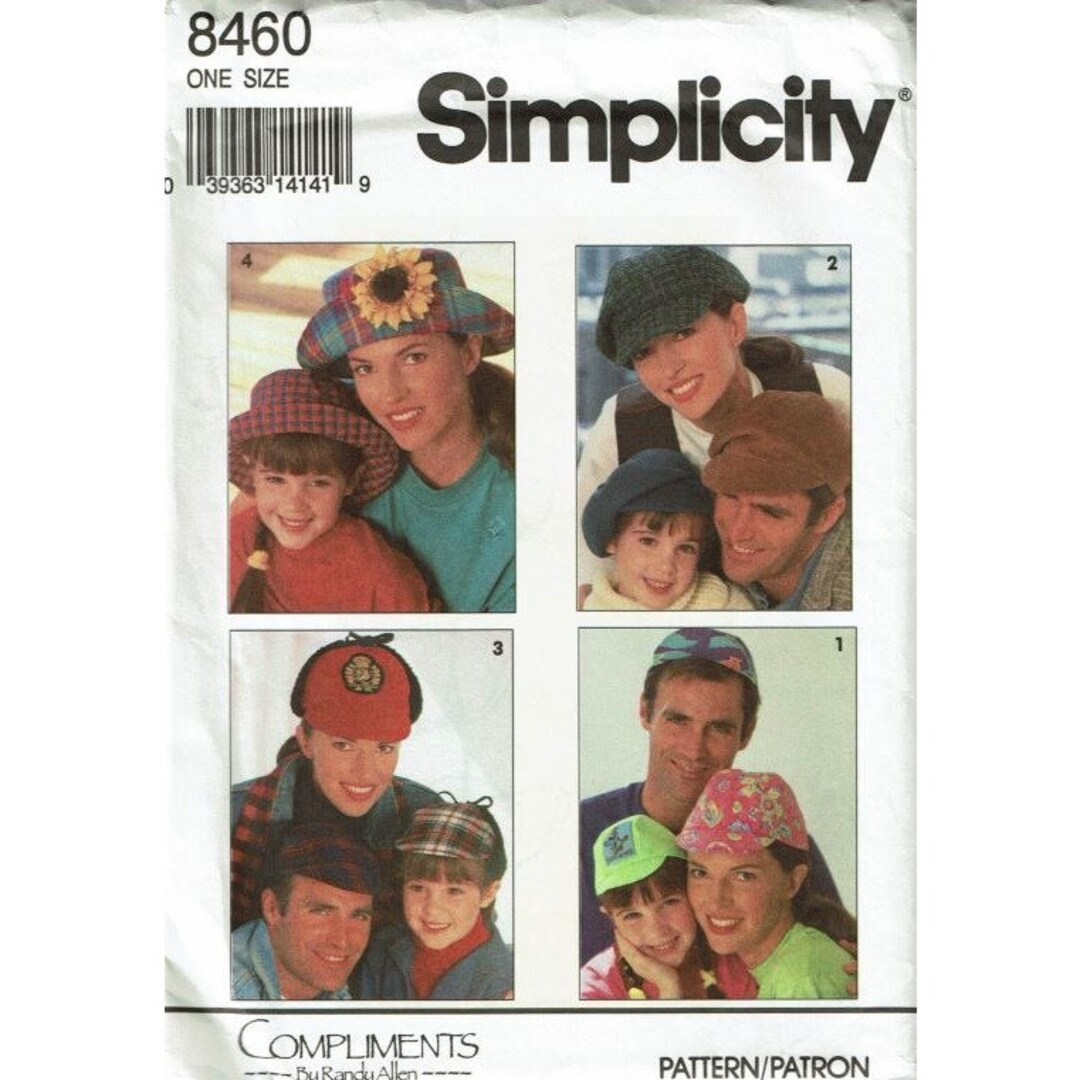 Simplicity Sewing Pattern 8460 Hat Adult Child - Etsy